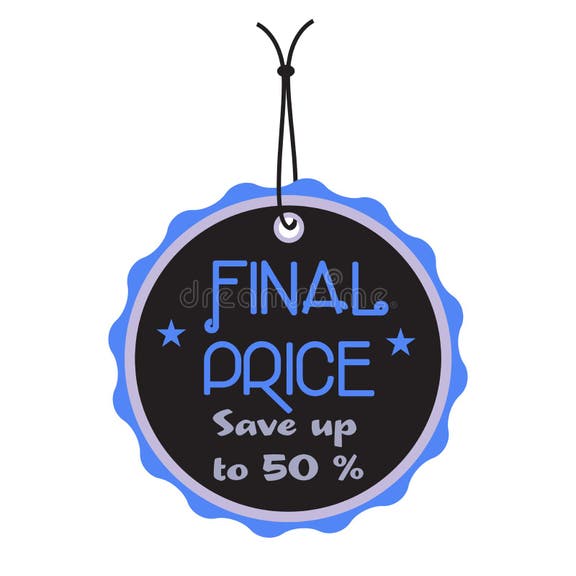 Final price tag stock vector. Illustration of bargain - 80182431