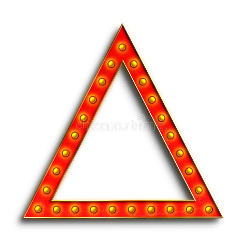Triangle Broadway Show Circus Carnival Lights Red Geometric Frame Stock ...