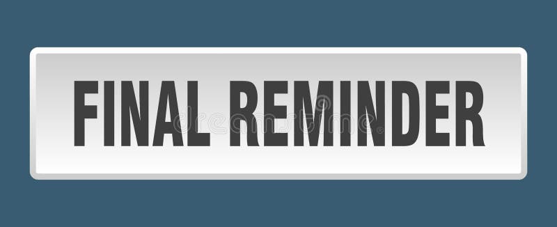 Reminder button stock vector. Illustration of seal, sign - 158489387