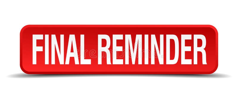 Final Reminder Stock Illustrations – 985 Final Reminder Stock ...