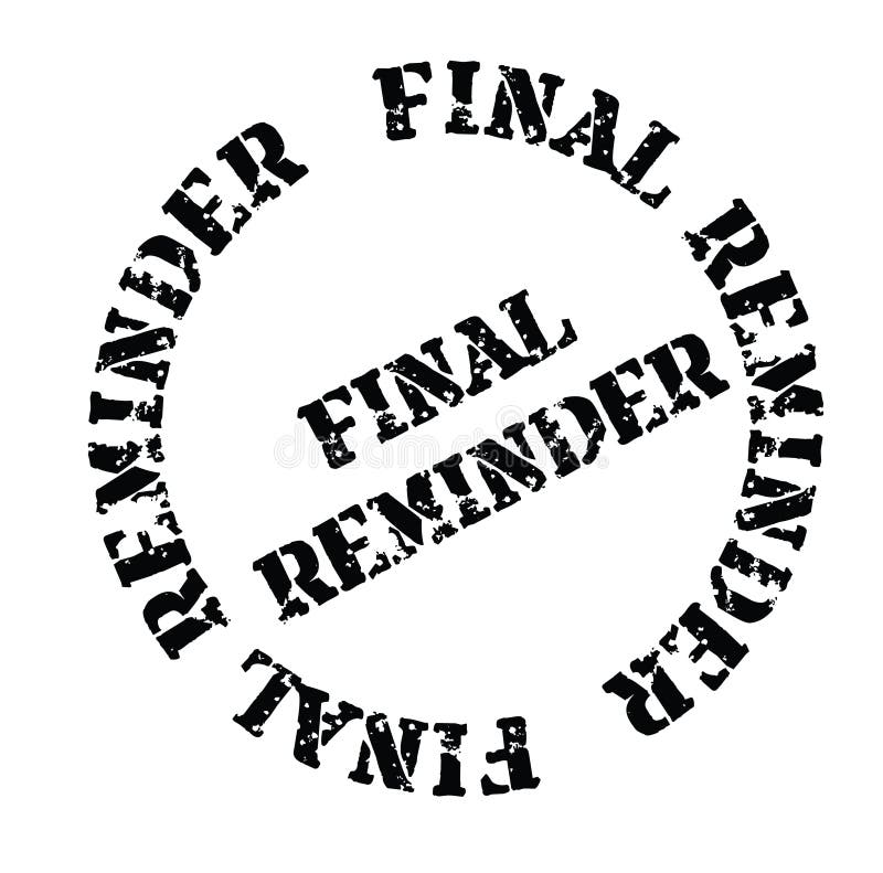 Final Reminder Stock Illustrations – 985 Final Reminder Stock ...
