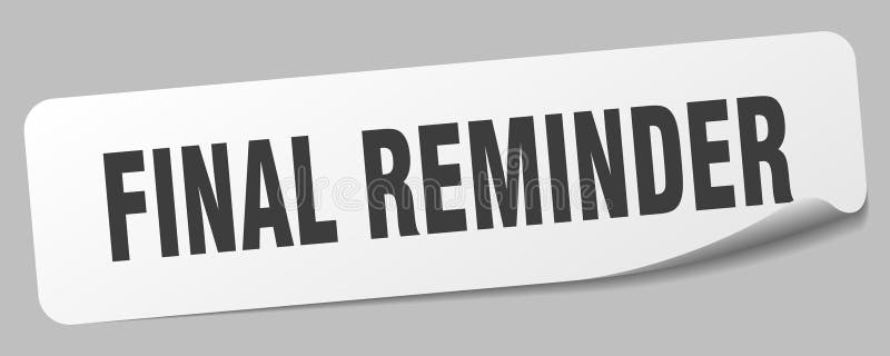 Reminder sticker. stock vector. Illustration of sign - 153273473