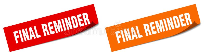Reminder sticker. stock vector. Illustration of sign - 153273473