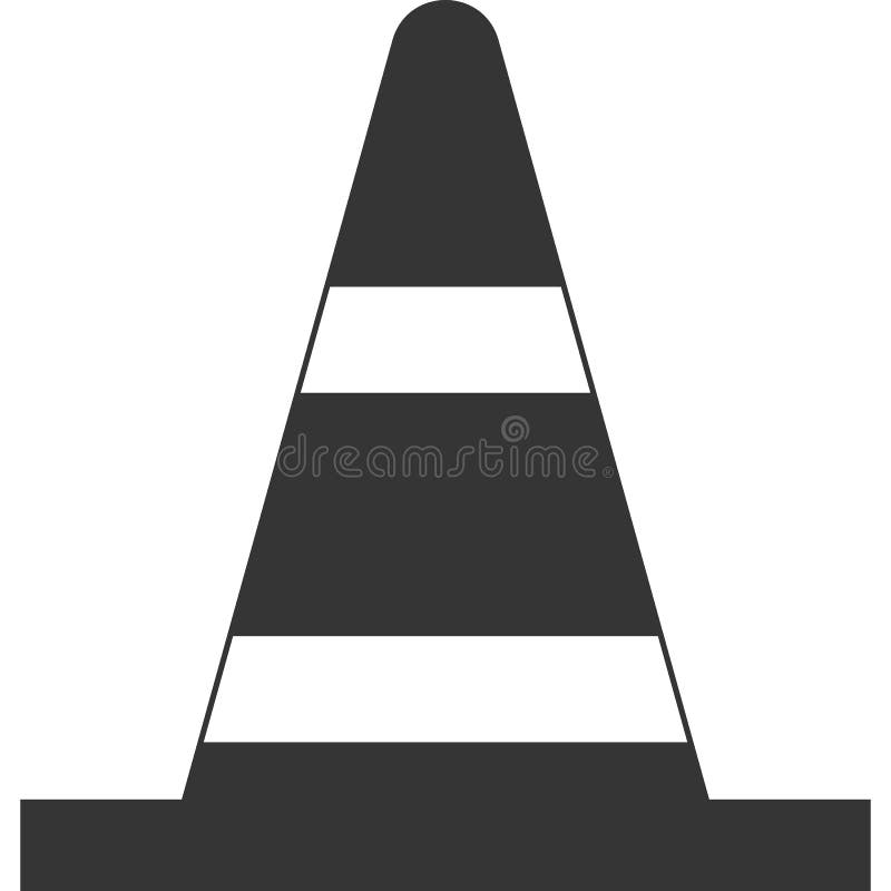 The Final Road Fence. Vector Black Image. Stock Vector - Illustration ...