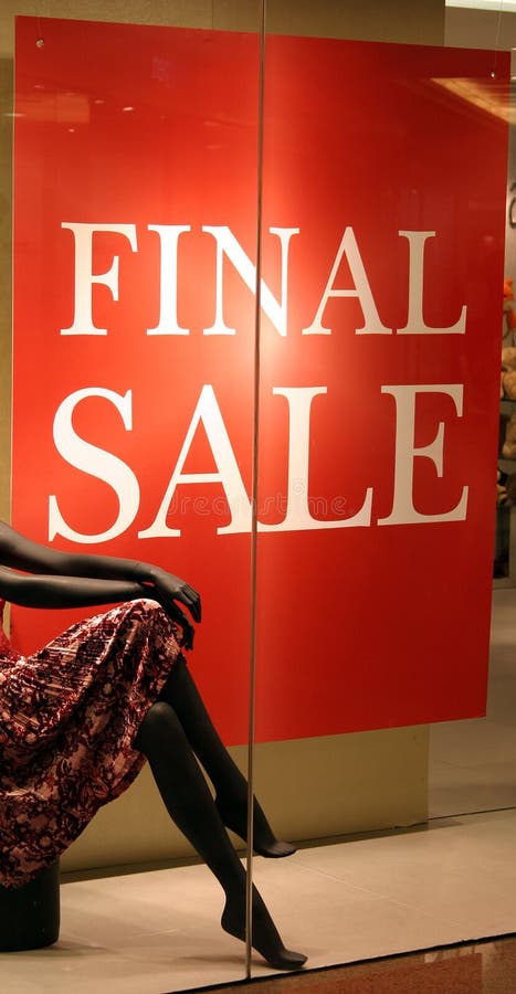 Retail Shop Window Sale Sign Stock Photo - Image of storefront, modern ...