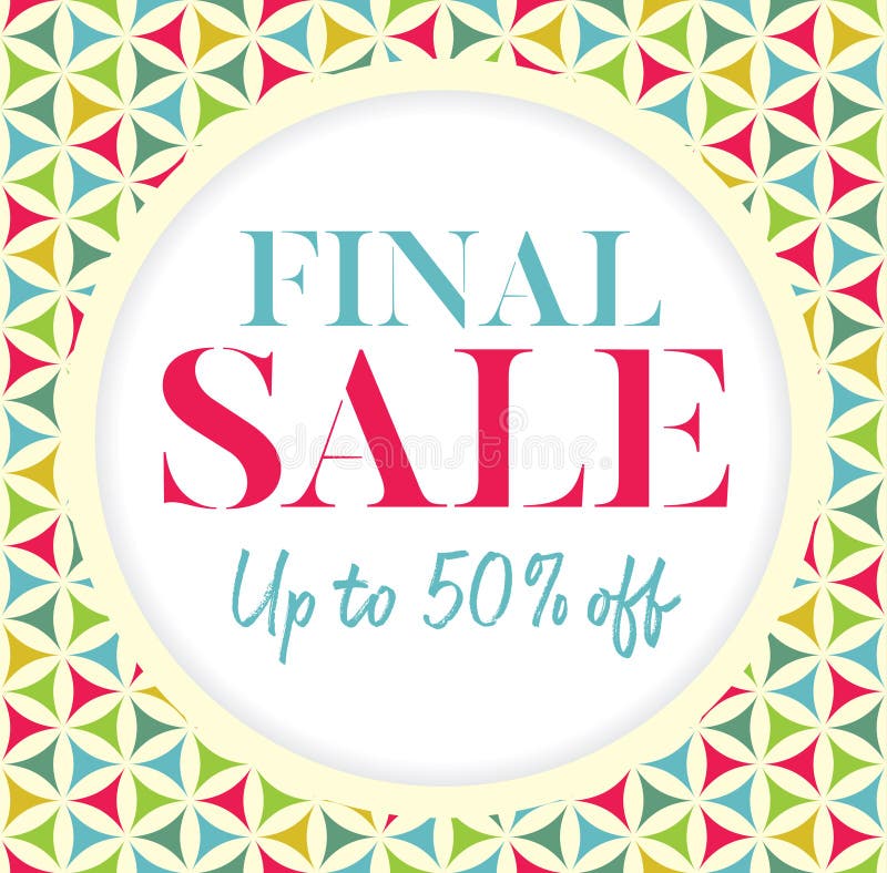 Final Sale Banner with Colorful Background Stock Vector - Illustration ...