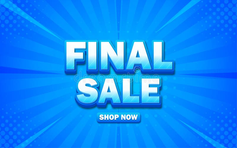 Final Sale Banner with Editable Text Effect Template Stock Illustration ...