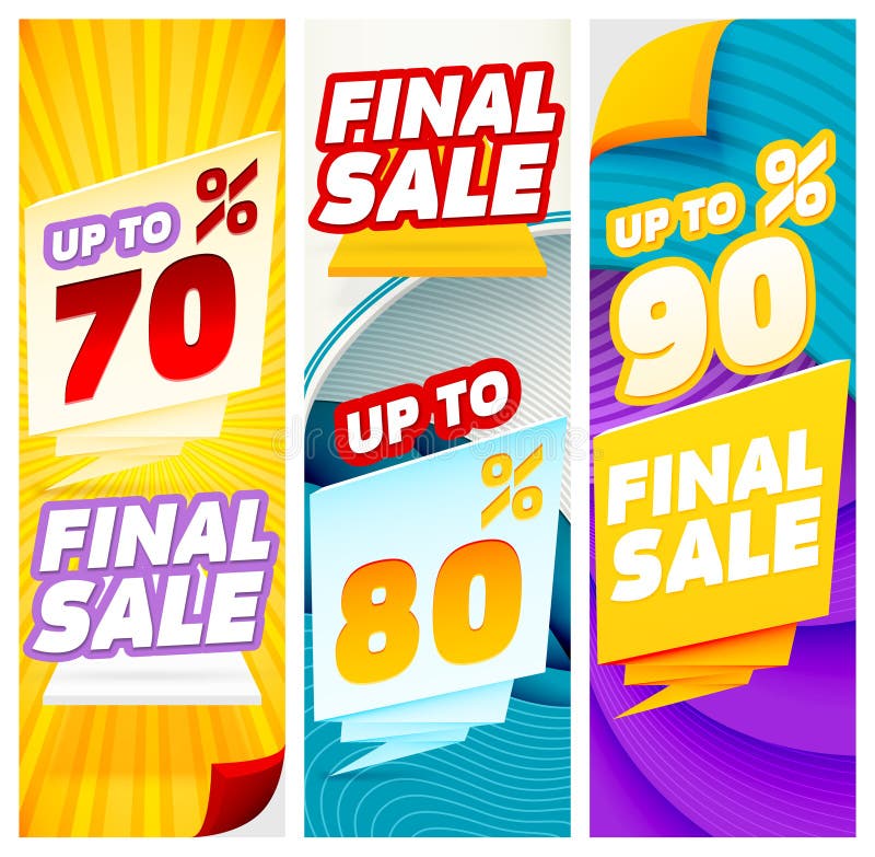 Final Sale Banners. Banner Templates Stock Vector - Illustration of ...