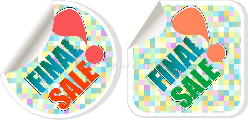 Final Sale - Best Discount Sale Stickers Set Stock Vector ...