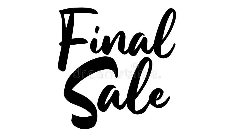 Final Sale Bold Typography Text for Sale Banners Flyers and Templates ...