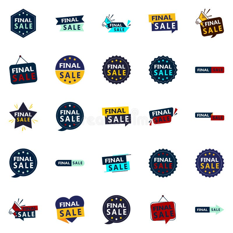 25 Final Sale Call-to-Action Enhancers for E-Commerce Websites Stock ...