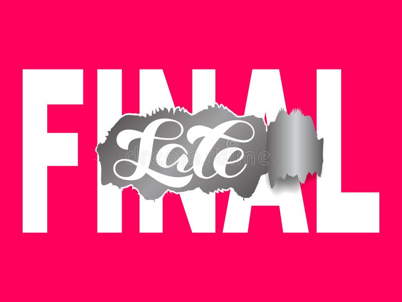 Final Sale Lettering. Quote for Card. Vector Illustration Stock ...