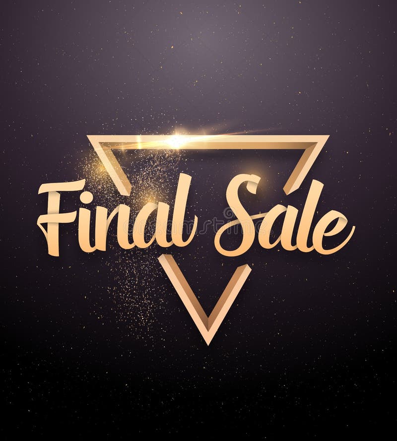 Final Sale Lettering with Rose Gold Glitter Effect Stock Vector ...