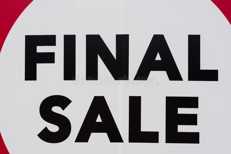Final sale sign stock image. Image of final, white, israel - 60402541