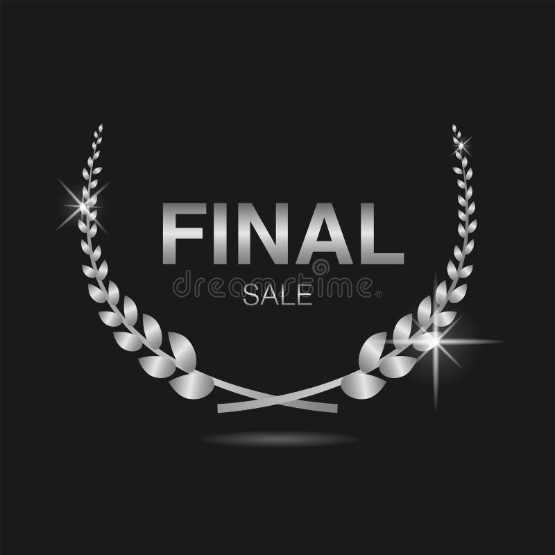 Final Sale Silver Laurel Wreath Label Set Stock Vector - Illustration ...