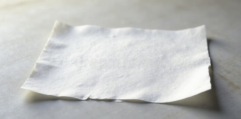 Final Sheet of Tissue Paper on a Clean Surface, Empty, Cleanliness ...