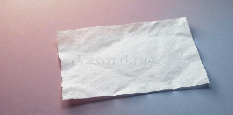 Final Sheet of Tissue Paper on a Clean Surface, Single Sheet, Isolation ...