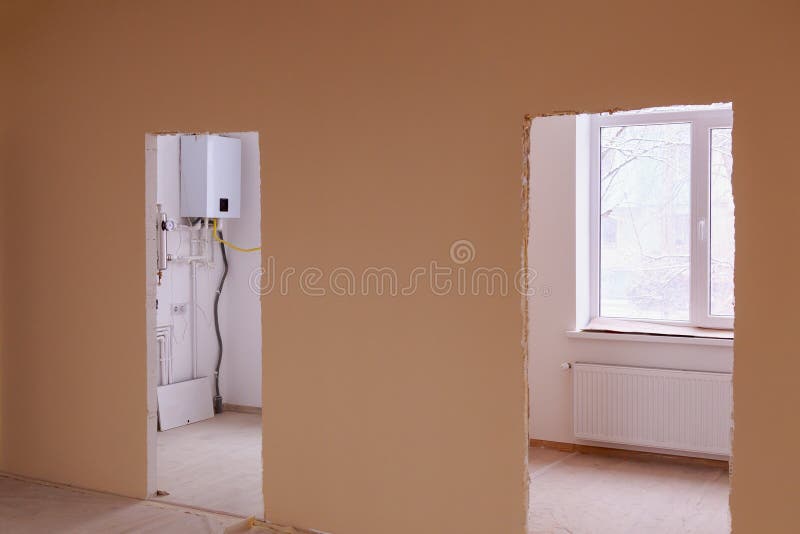 The Final Stage of Finishing Works. Indoor Renovation Stock Photo ...