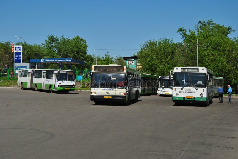 The final stop and buses. editorial stock photo. Image of child - 27505908