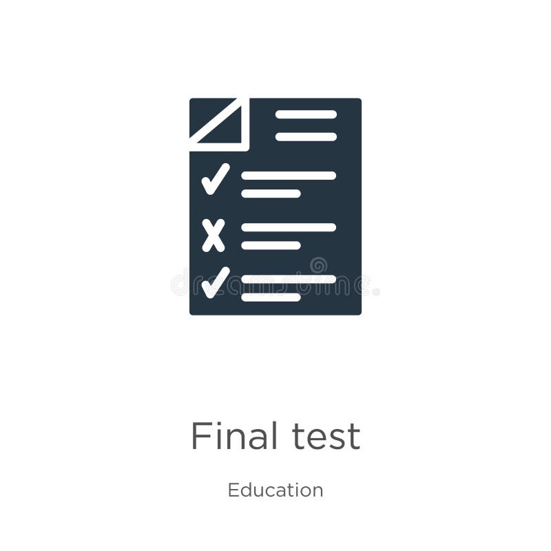 Final Test Icon Vector. Trendy Flat Final Test Icon from Education ...
