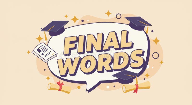 Final Words Graduation Pixel Art Illustration Stock Illustration - Illustration of bubble ...