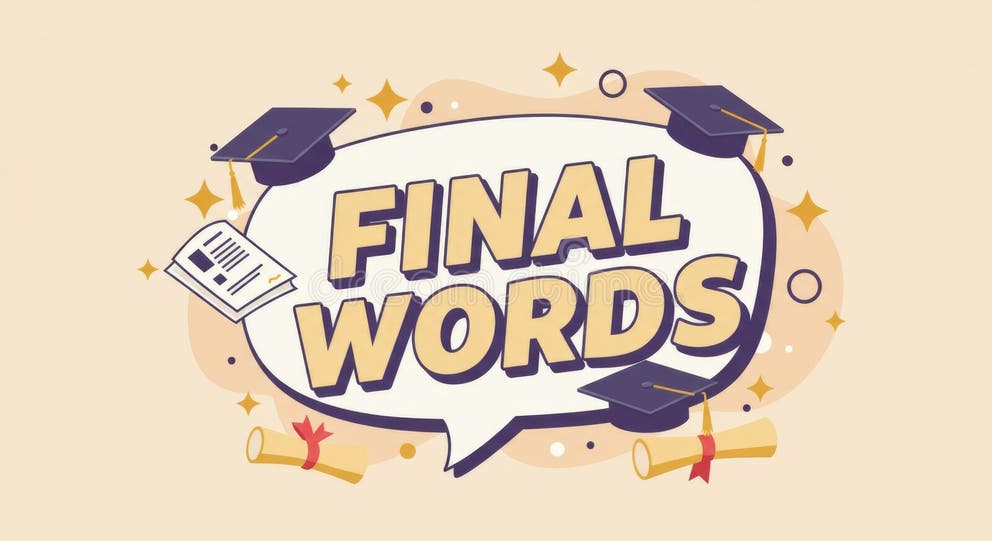 Final Words Graduation Pixel Art Illustration Stock Illustration ...