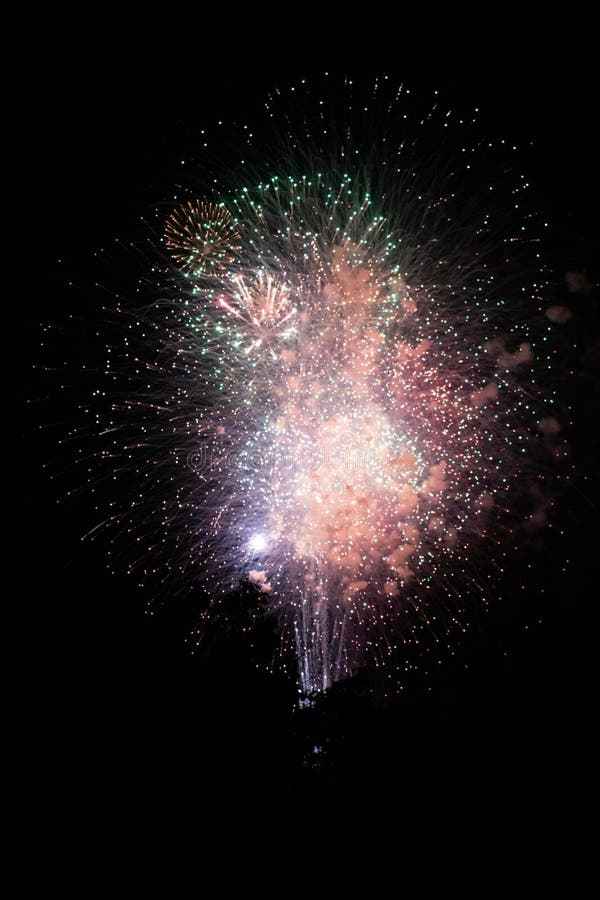 Finale Fireworks Bursting in a Group Stock Photo - Image of july ...