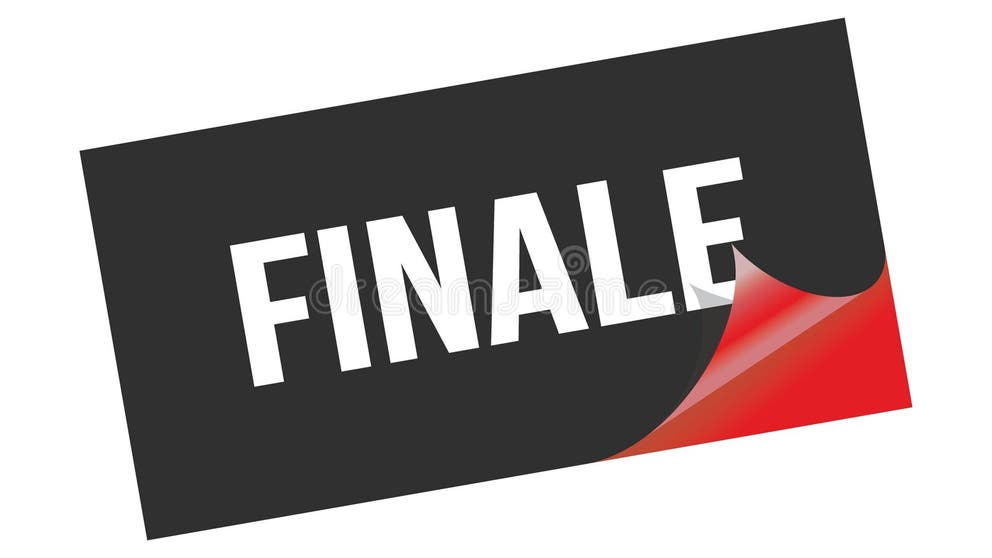 FINALE Text on Black Red Sticker Stamp Stock Illustration ...