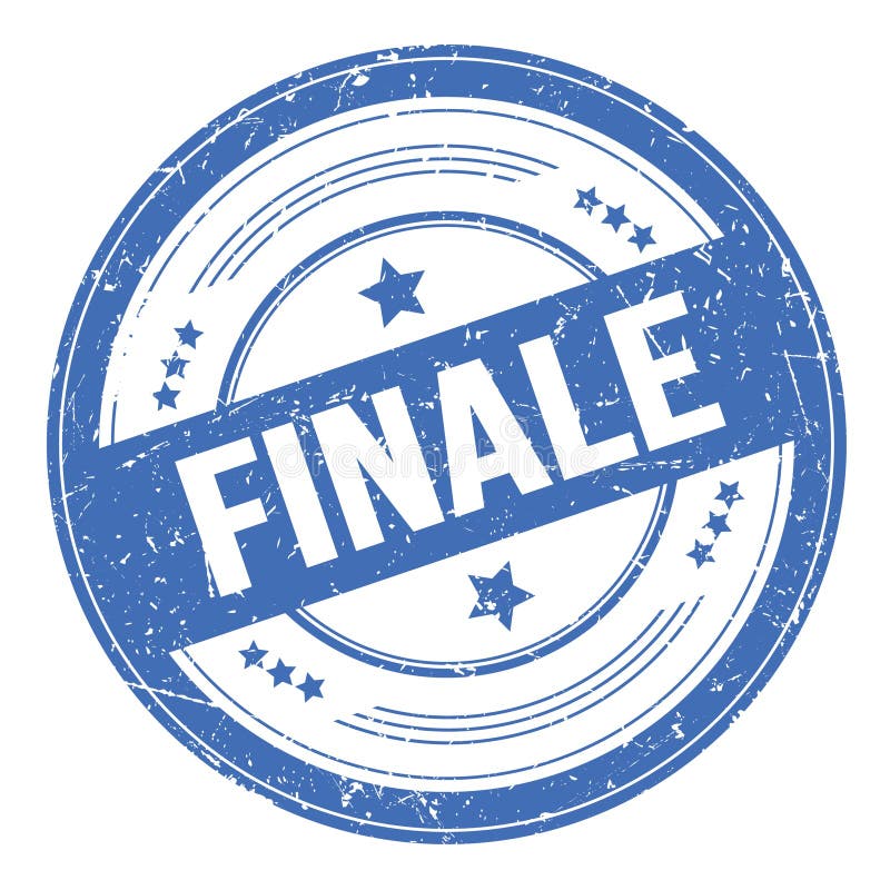 FINALE Text on Blue Round Grungy Stamp Stock Illustration ...