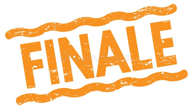 FINALE Text on Orange Lines Stamp Sign Stock Illustration ...