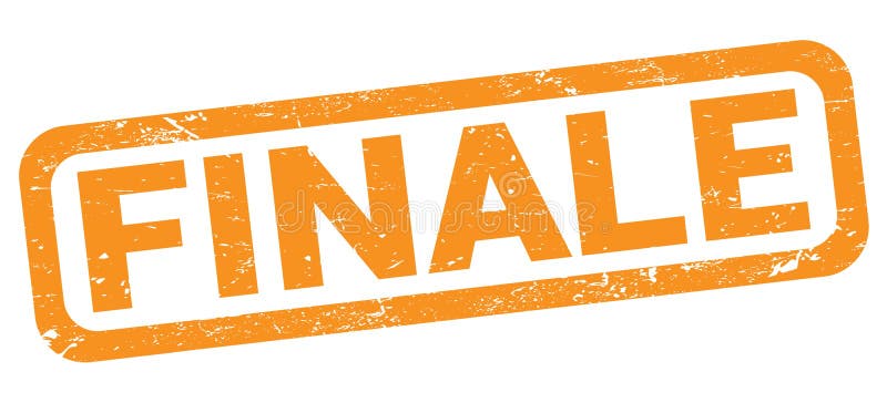 FINALE Text Written on Orange Rectangle Stamp Stock Illustration ...