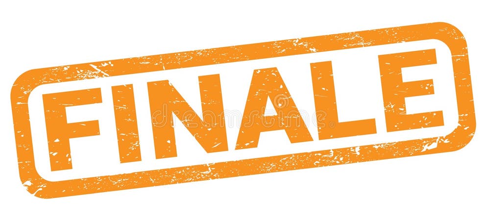 FINALE Text Written on Orange Rectangle Stamp Stock Illustration ...