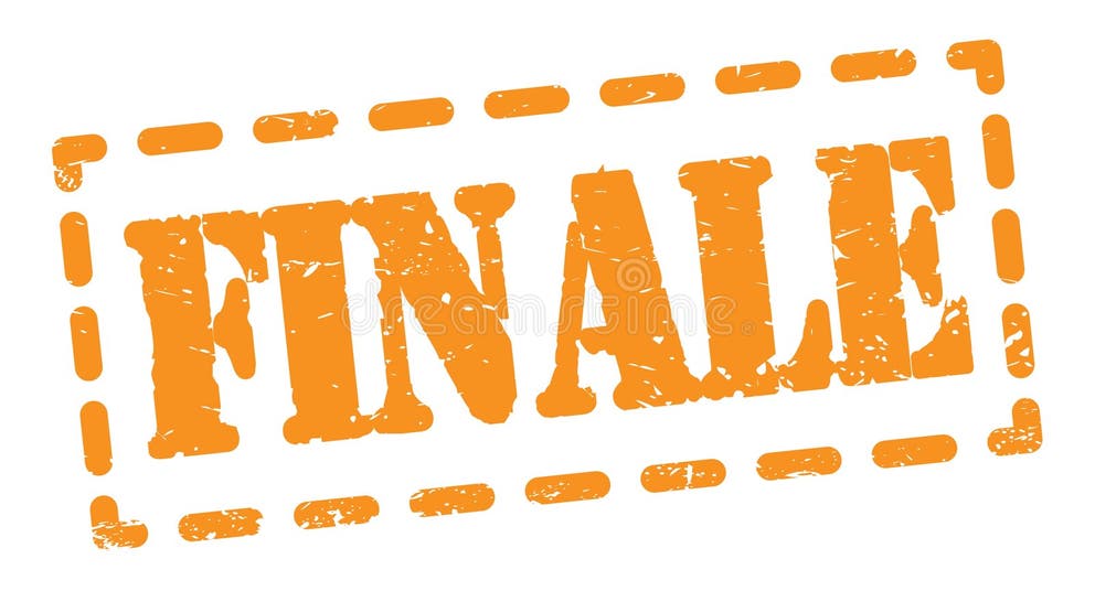 FINALE Text Written on Orange Stamp Sign Stock Illustration ...