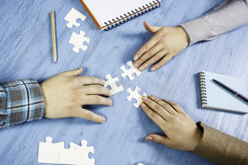 Finally finding solution stock image. Image of together - 123522961