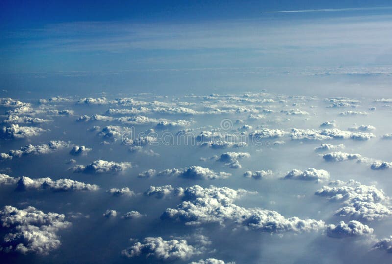 Perfect Clouds from an Airplane Stock Image - Image of trail, clouds ...
