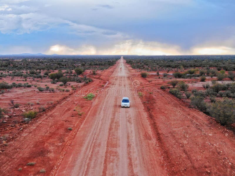 Dirtroad Driving in the Australian Outback Stock Photo - Image of ...