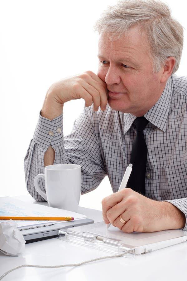 Finally, success! stock image. Image of notebook, caucasian - 8113689