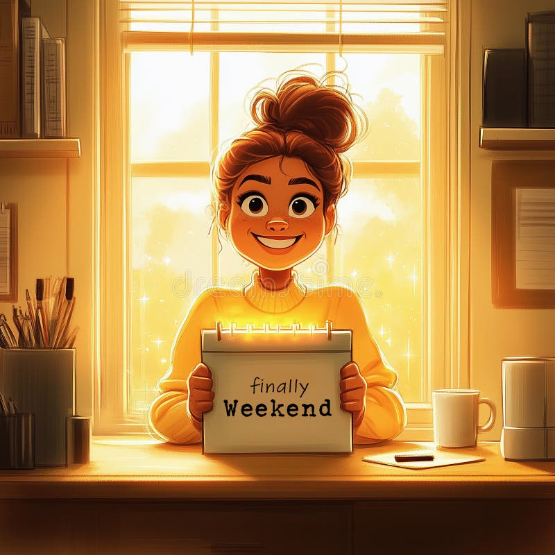 Finally weekend stock illustration. Illustration of chill - 364290424