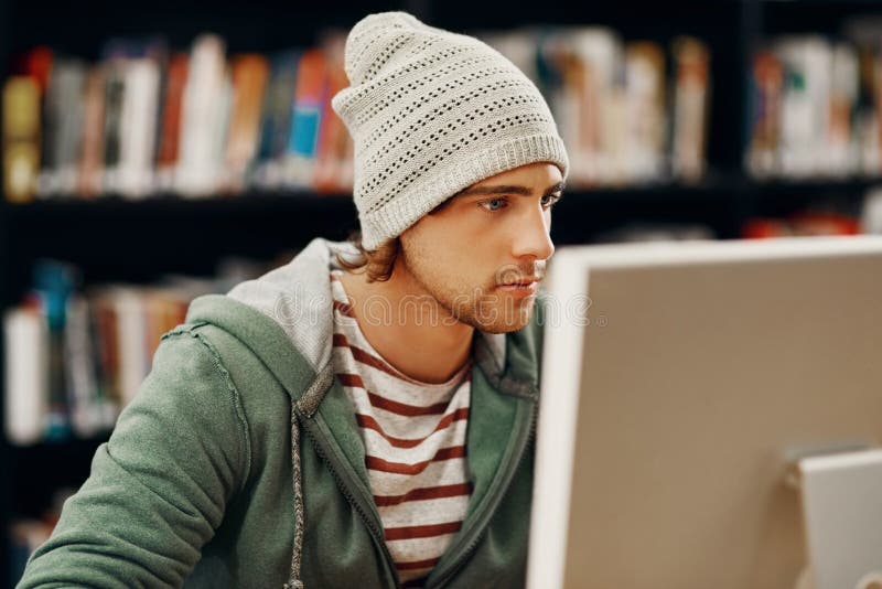 Finals Come and Go so Quickly. High Angle Shot of a Young Male ...