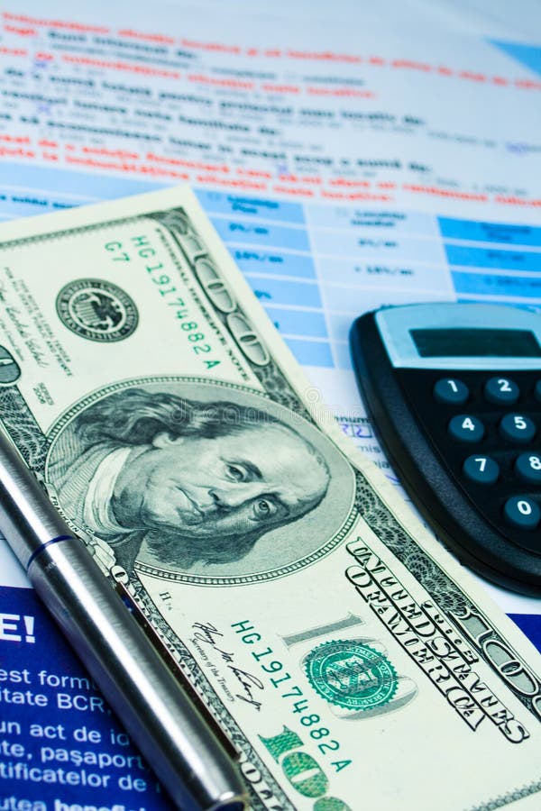Money, Bills, & Calculator Stock Image - Image of miscalculate, donate ...