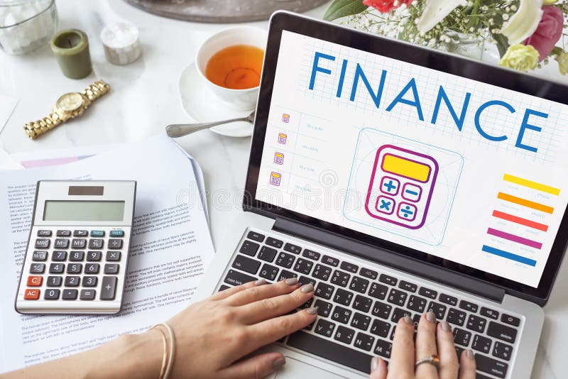 Finance Accounting Calculator Calculation Graphic Concept Stock Photo ...