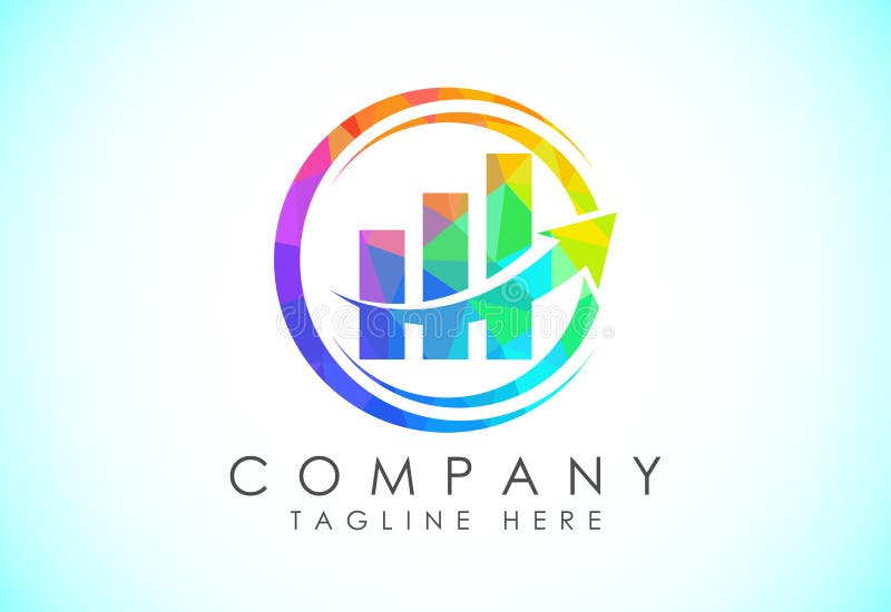 Finance and Accounting Logo Low Poly Art Style Design Vector Template ...