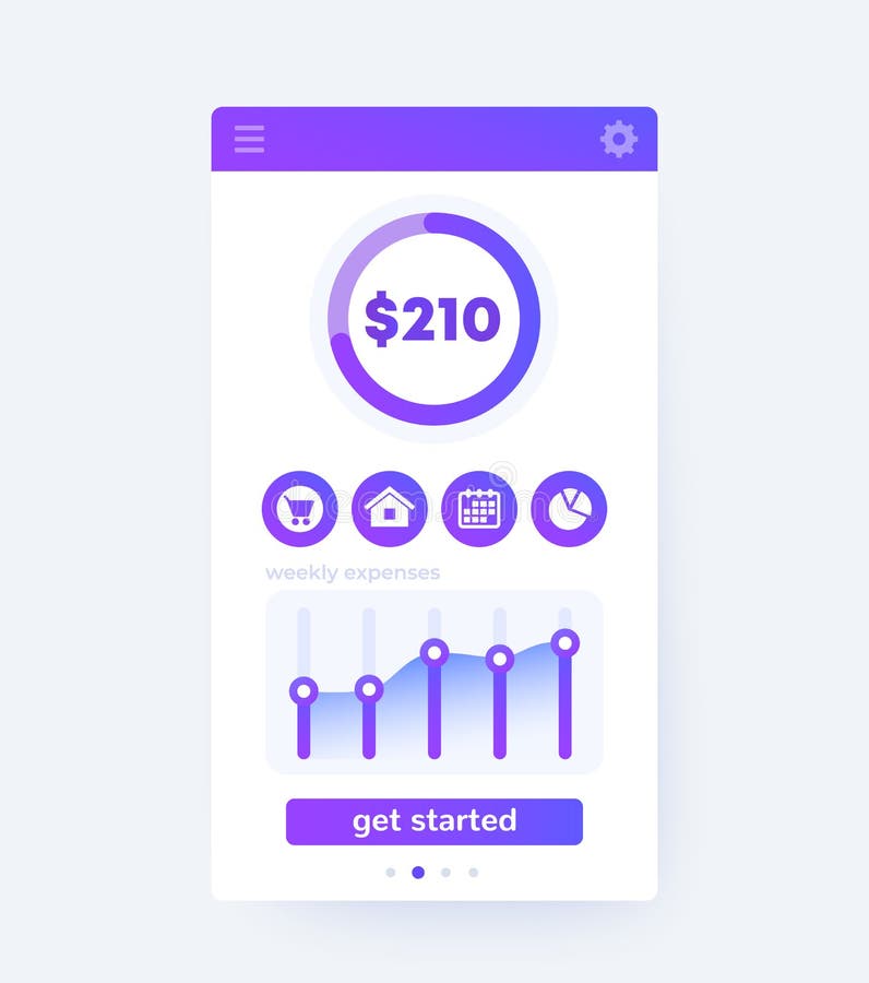 Finance App, Dashboard, Mobile Ui Design, Vector Stock Vector ... Finance App, Dashboard, Mobile Ui Design, Vector Stock Vector ...