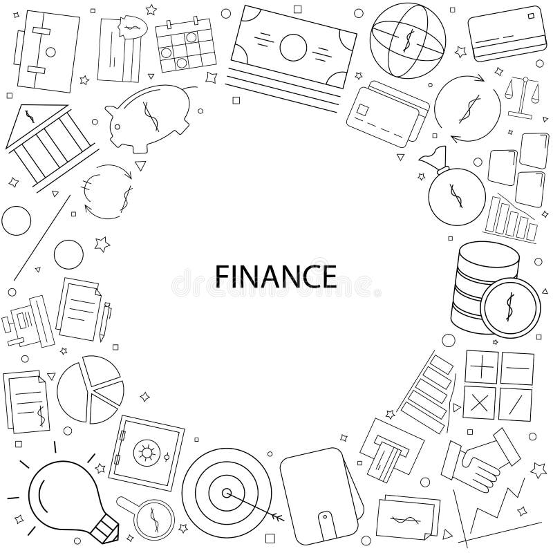 Vector Finance Pattern. FInance Seamless Background Stock Vector ...