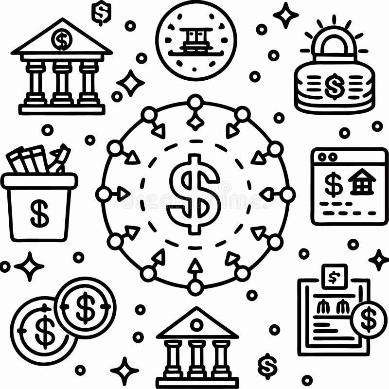 Finance, Banking, and Money Management Concept Illustration Stock ...