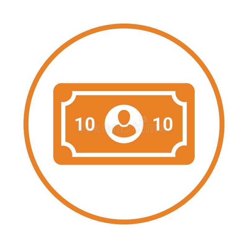 Finance, Banknote, Dollar Icon. Orange Color Vector EPS Stock Vector ...