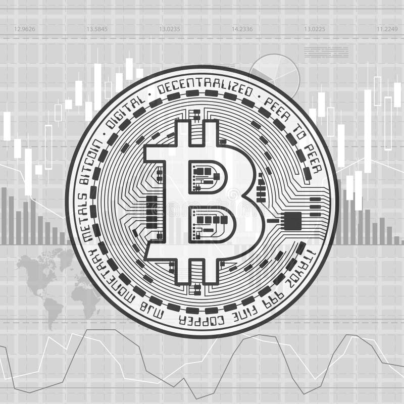 Finance Bitcoin Background Gray Stock Vector - Illustration of idea ...