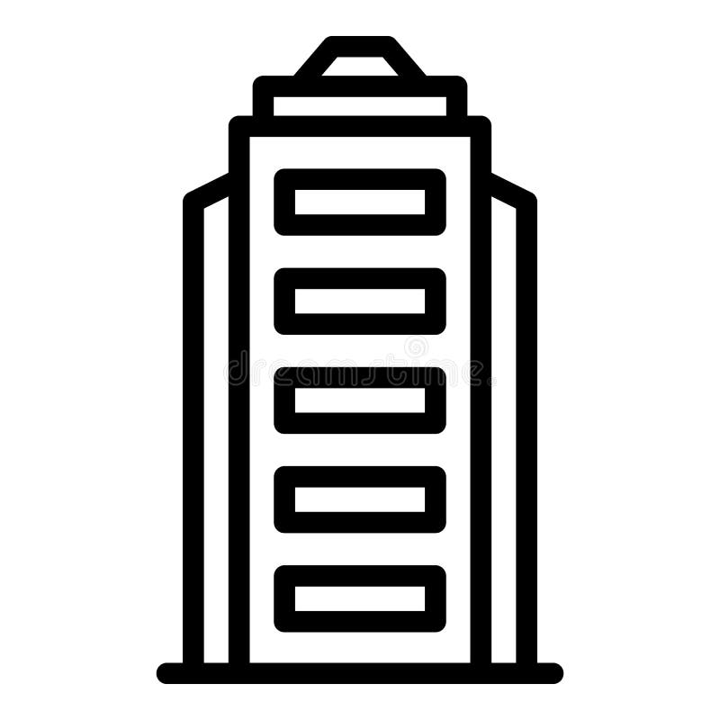 Finance Building Icon Outline Vector. Store Mall Stock Vector ...