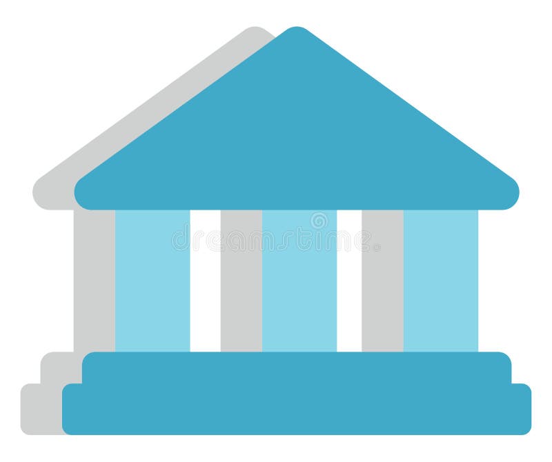 Finance building, icon stock vector. Illustration of isolated - 258923135