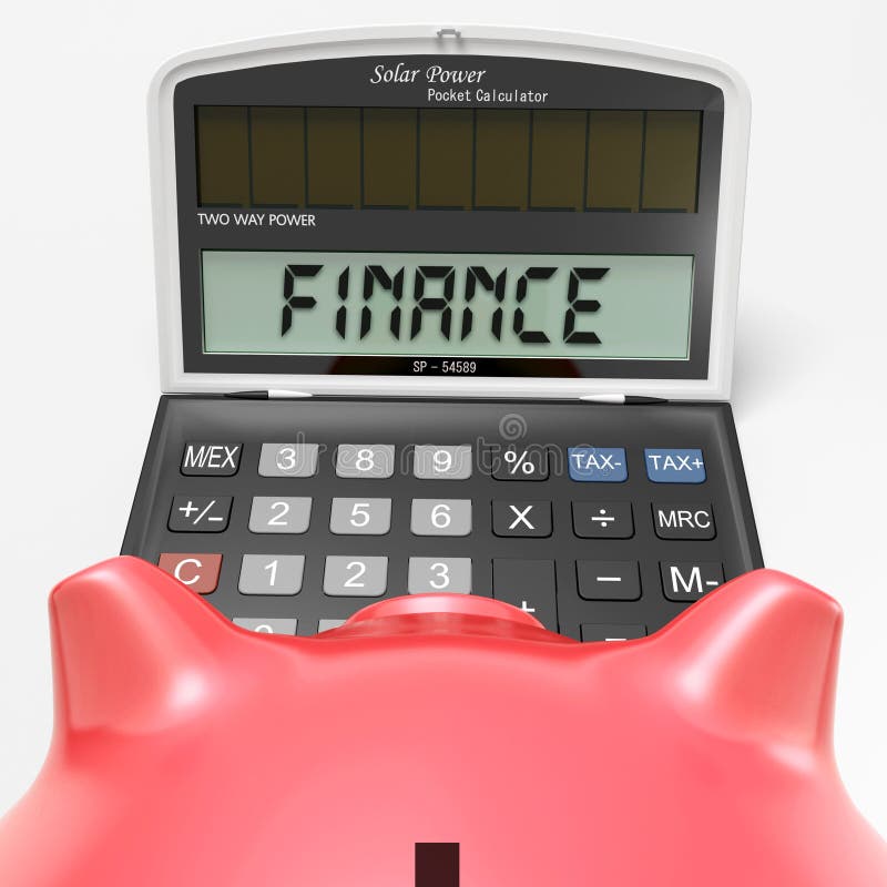 Finance Calculator Shows Money, Commerce and Accounting Stock ...